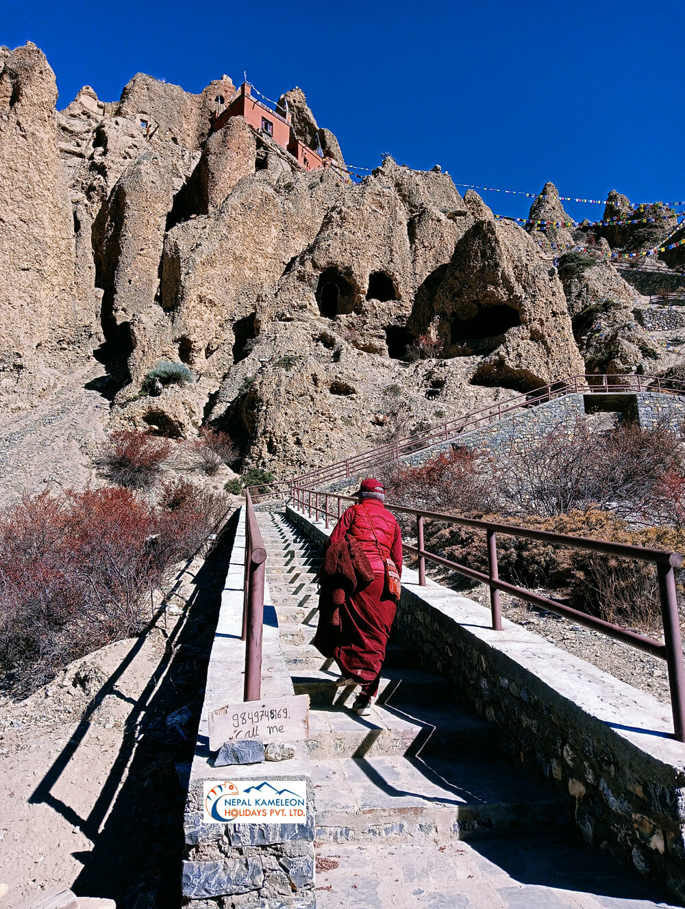 Luri Gompa Monastery in Upper Mustang | Upper Mustang Caves and ...