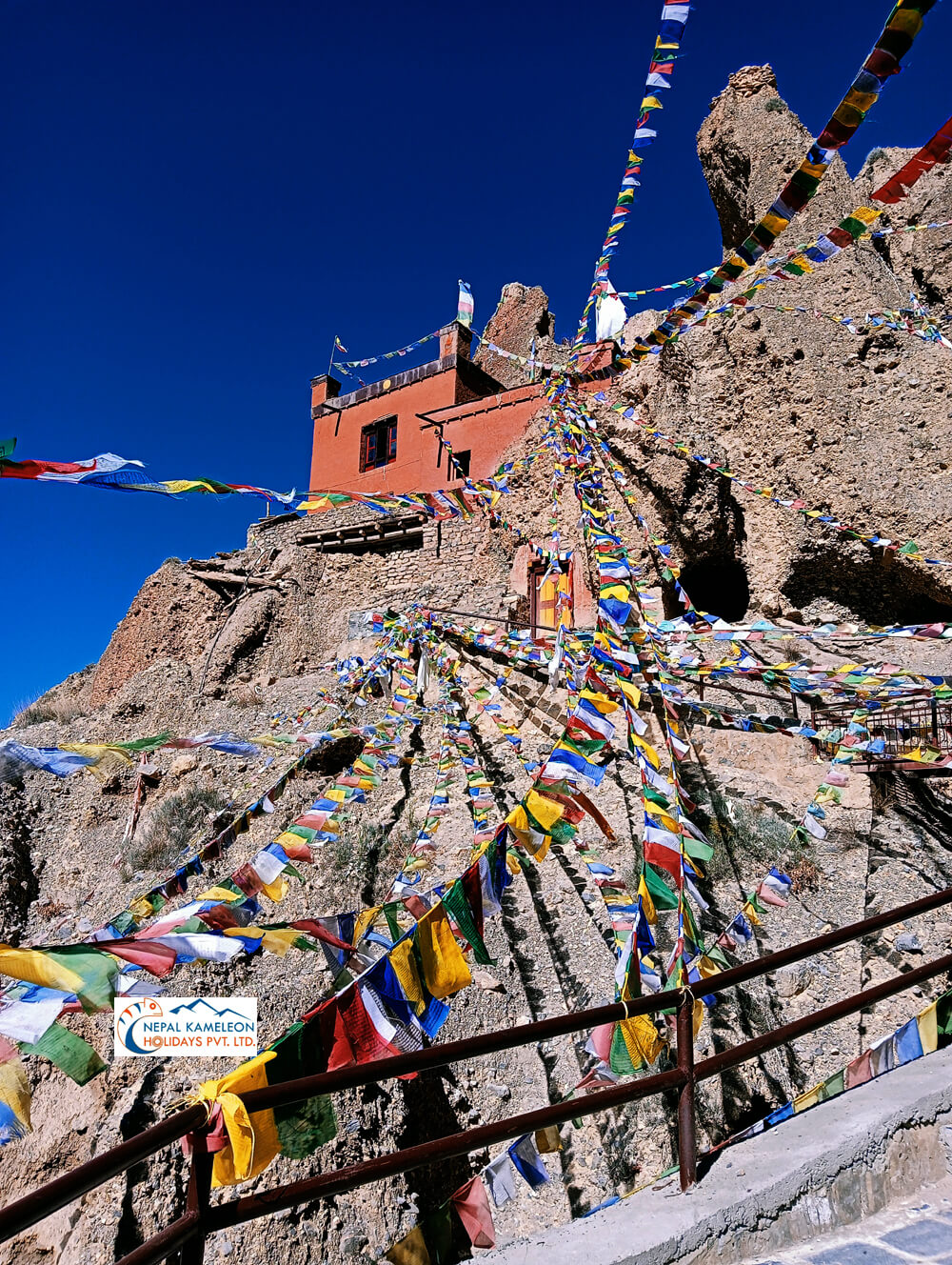 Luri Gompa Monastery in Upper Mustang | Upper Mustang Caves and ...